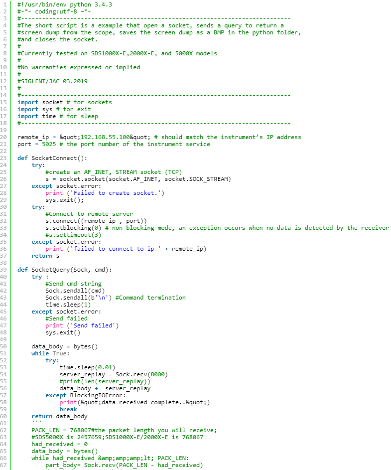 Programming Example Sds Oscilloscope Screen Image Capture Using Python Over Lan 4325