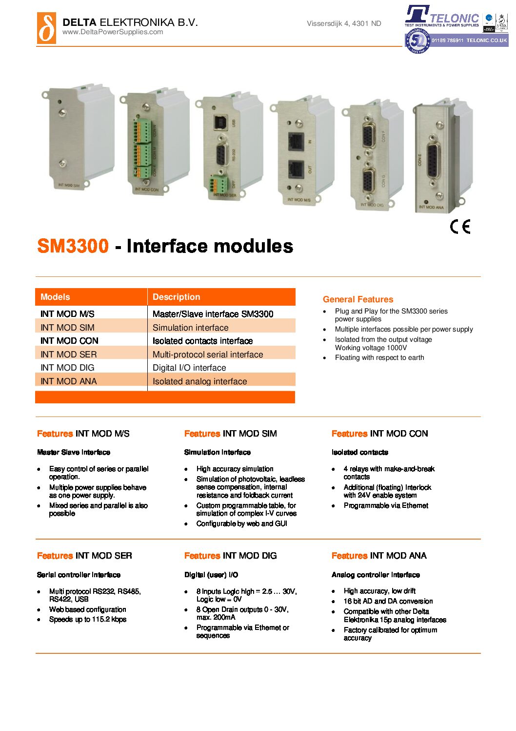 DeltaElektronika-SM3300-Interfaces-Datasheet