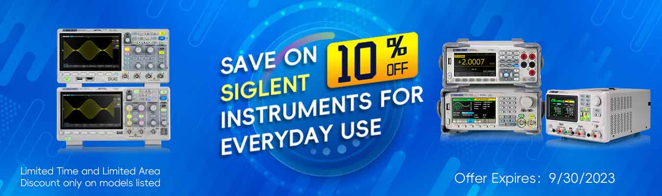 Save on SIGLENT instruments for everyday use.